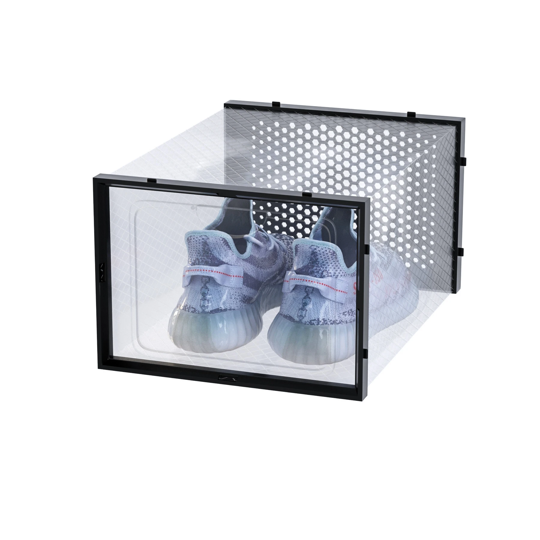 Factory Wholesale Color Transparent Storage Drop Front Pp Hard Plastic ...