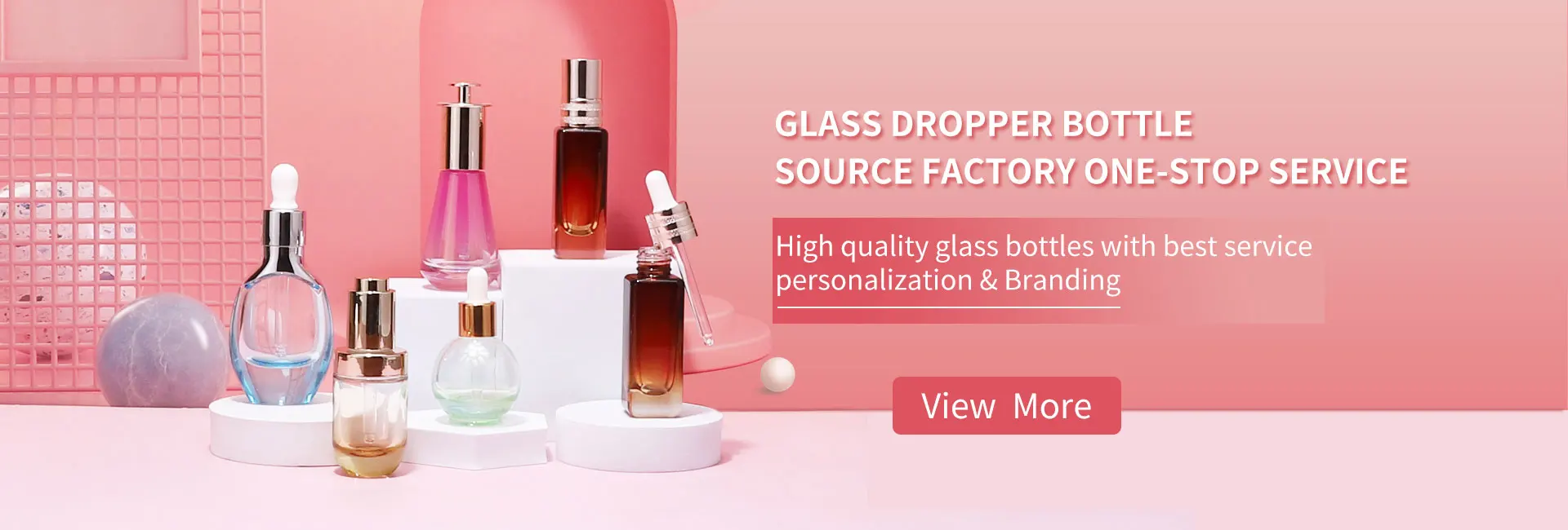 Luxury Cosmetic Jars - Frosted Teal Slanted Shoulder