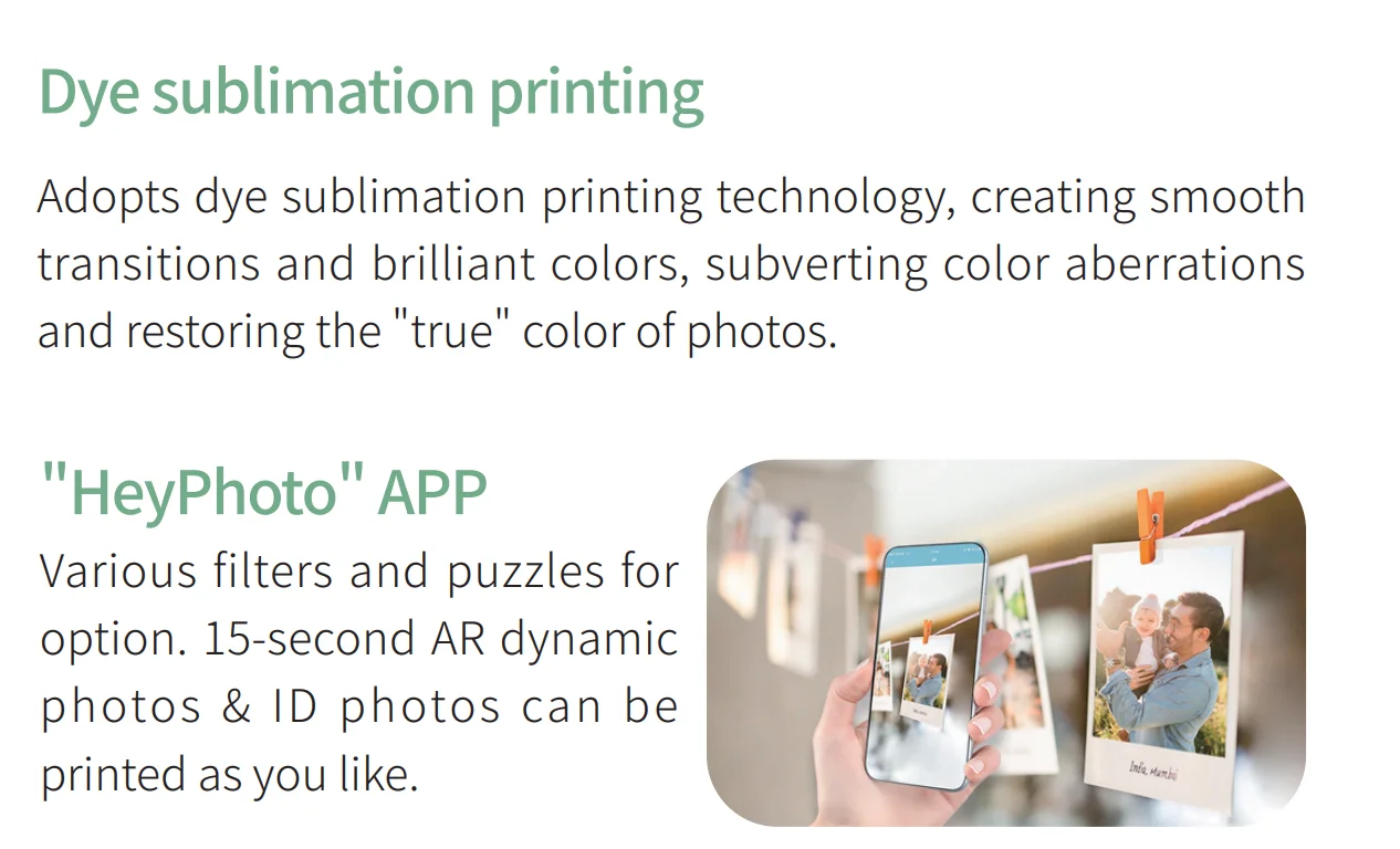 HPRT CP2100 - Portable Mini Photo Printer with 800mah Battery