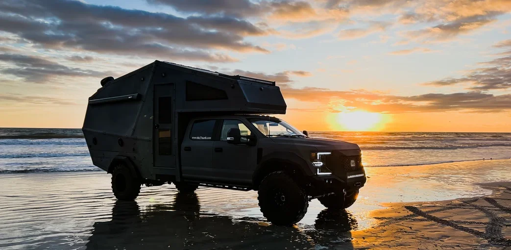 Expedition Overland 4x4 Fiberglass Truck Camper with Slide Out, LED ...