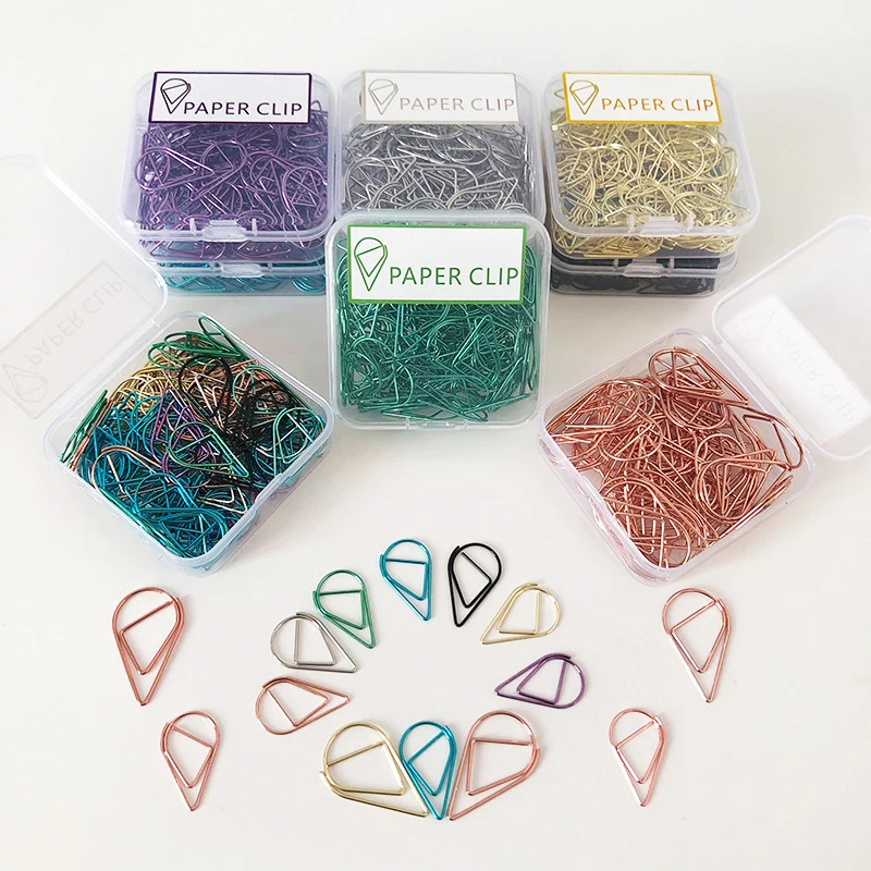 Custom Creative Design Color Paper Clips Drop Shape Office School ...