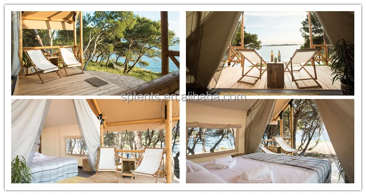 Sepi Custom 2024 Outdoor Waterproof Wooden Pole Family Canvas Tent ...