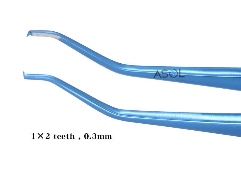 Surgical Instruments Titanium Osher Rectus Forceps Curved With 0.30mm ...