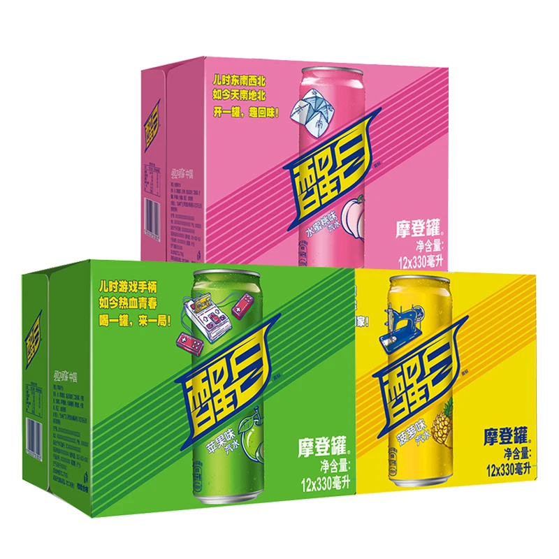 Coca Modern Can Cola Eye-catching Drink 330ml Pineapple Apple Peach ...