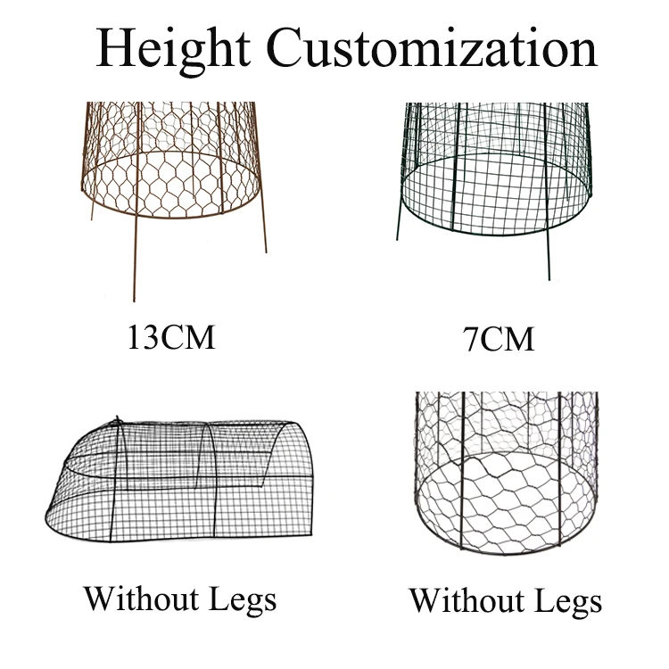 Metal Wire Garden Barrier Metal Cage Black Dome Plant Cover Protector ...