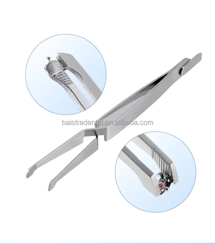 Dental Bracket Tweezers Orthodontic Reverse Action Serrated Dentistry ...