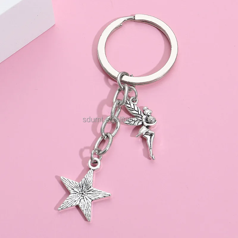Hot Sale Angel Keyring Angle Shaped Keychain Festival Gift Metal Key ...