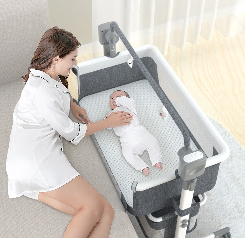 Newborn Electric Automatic Baby Cradle Bedside Sleepers Baby Bassinets ...