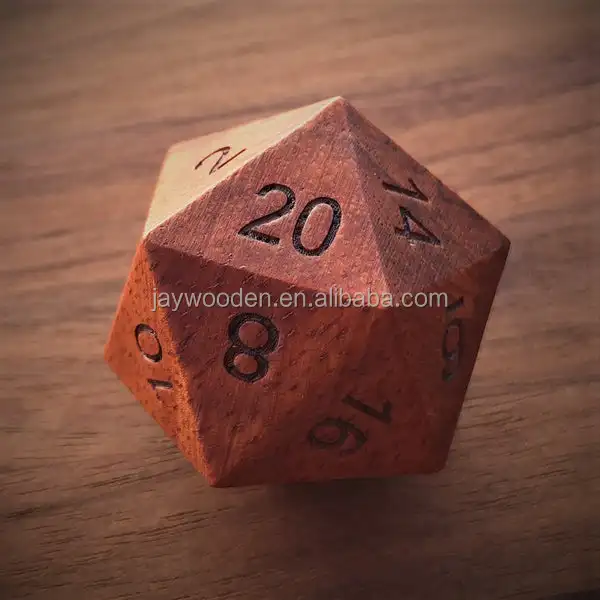 Custom Wooden Dice Board Game Wood Game Dice Large D20s Polyhedral Dice ...