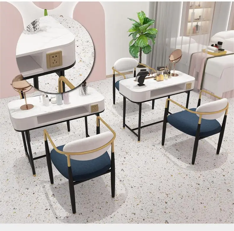 Wholesale Luxury Nails Desk Art Table Salon Manicure Furniture White ...