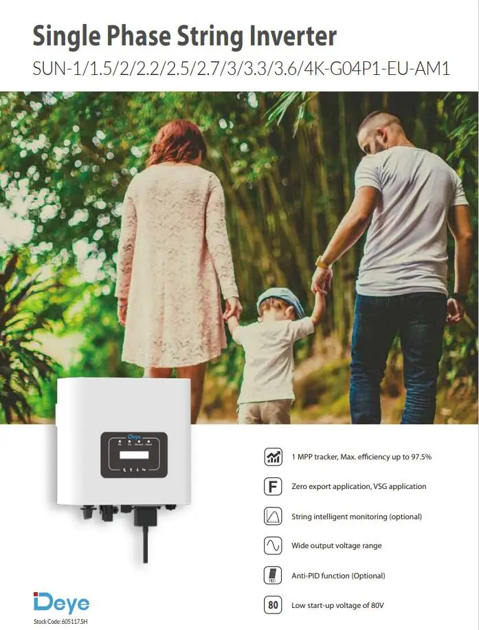 Deye On Grid Inverter 2kw 3kw 2000w 3000w Sun-2k/3k-g04 P1-eu-am1 ...