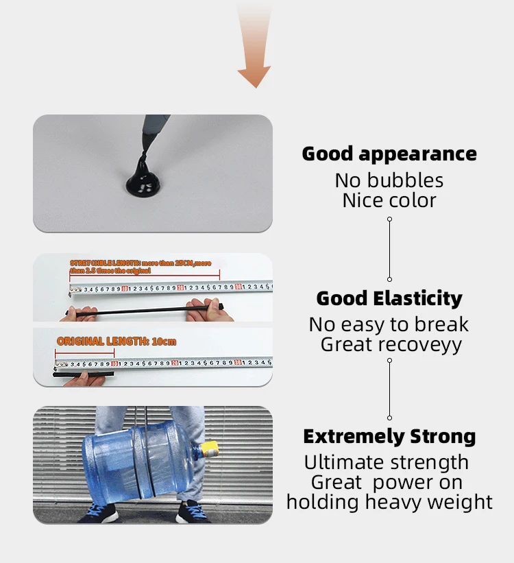 Ts-8200 High Quality Transparent White Acidic Silicona Adhesive For ...