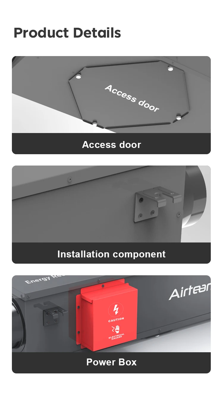 Fresh Air Supply Stainless Steel Erv Hrv Two-way Ventilation System ...