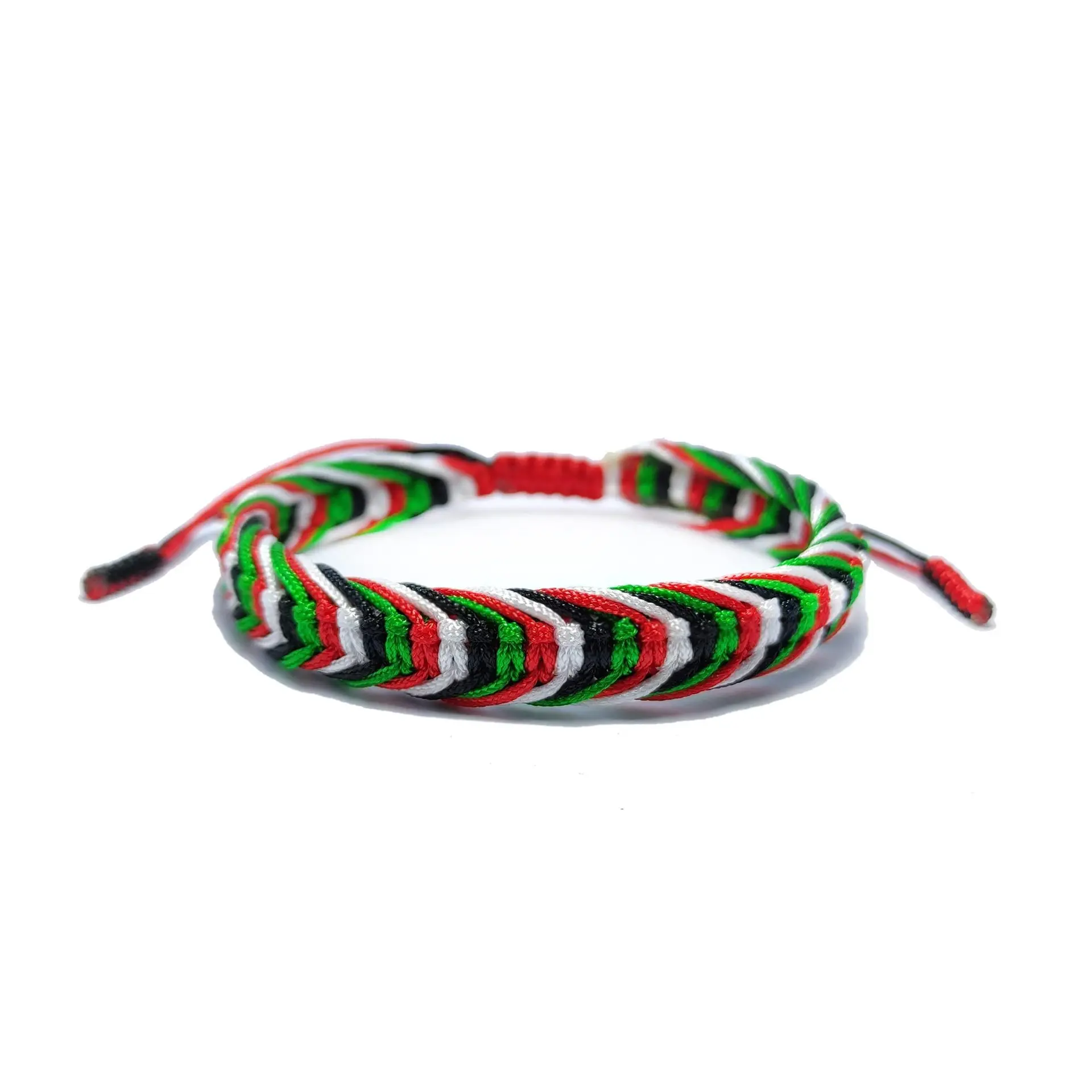 Palestinian flag bracelet Multiple countries custom hand-woven rope red ...