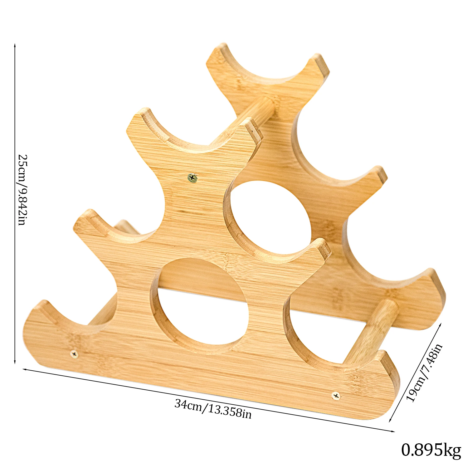 Wholesale Bamboo Countertop Wine Rack 6 Bottle Holder Freestanding ...