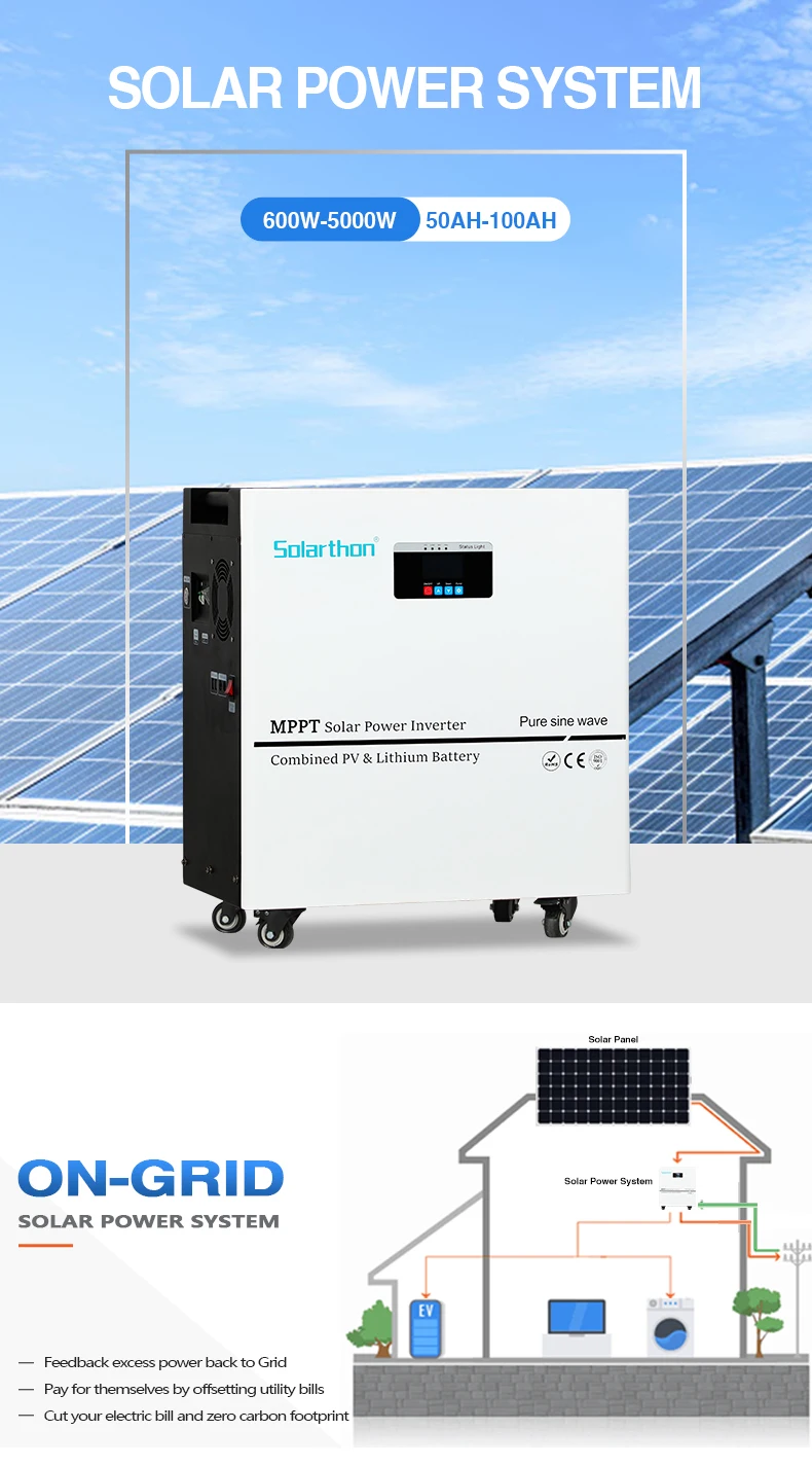 5kw 6kw 10kw Hybrid Solar Inverter For Solar Panel 8kw 10kw Solar ...