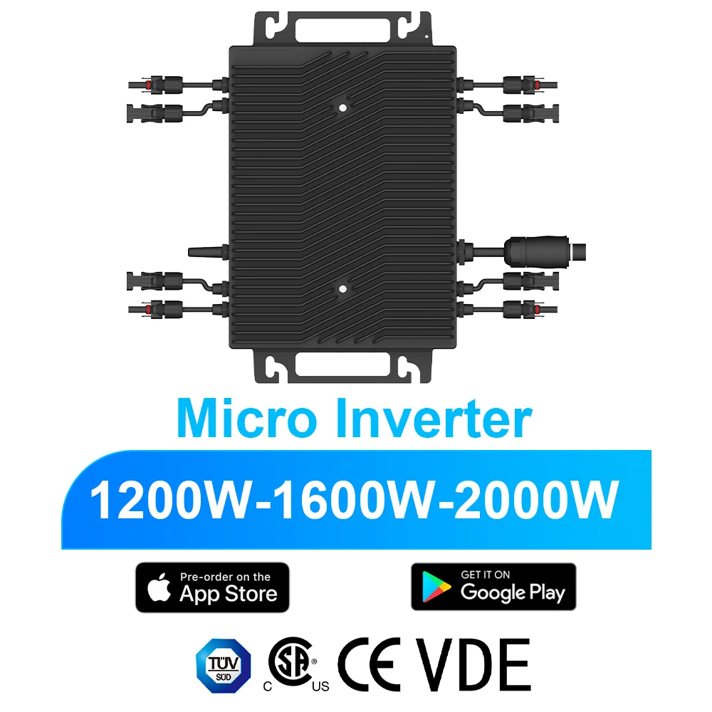 Micro Inversor On-Grid Inverter System Micro Solar 2000W Solar Grid ...