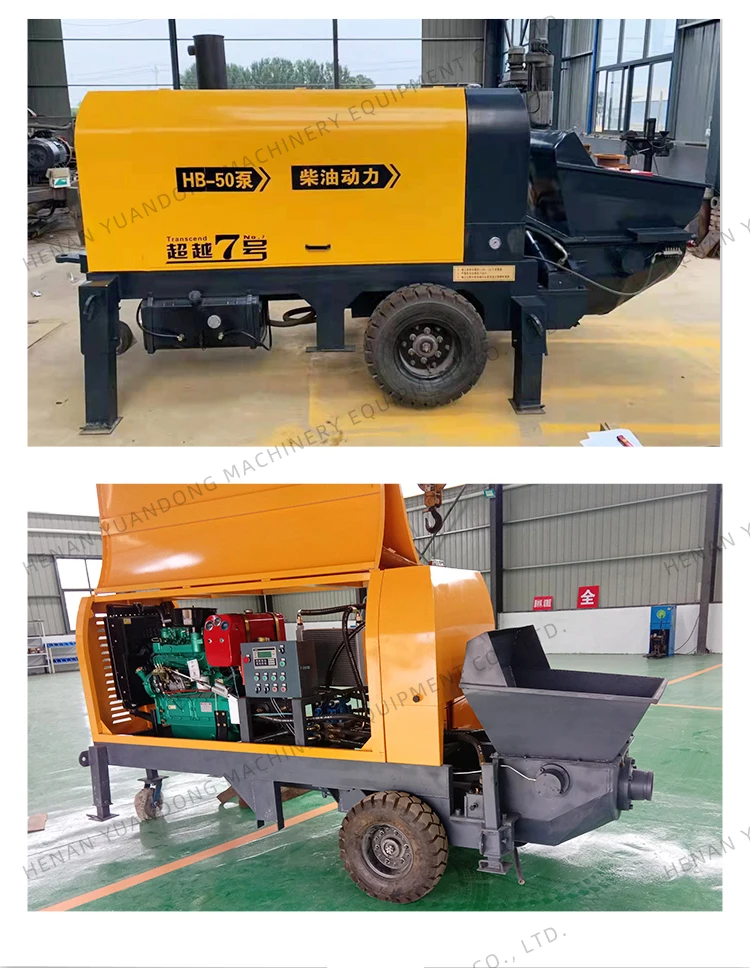 Electric/diesel Concrete Pump Inclined Bucket Concrete Transfer Pump ...