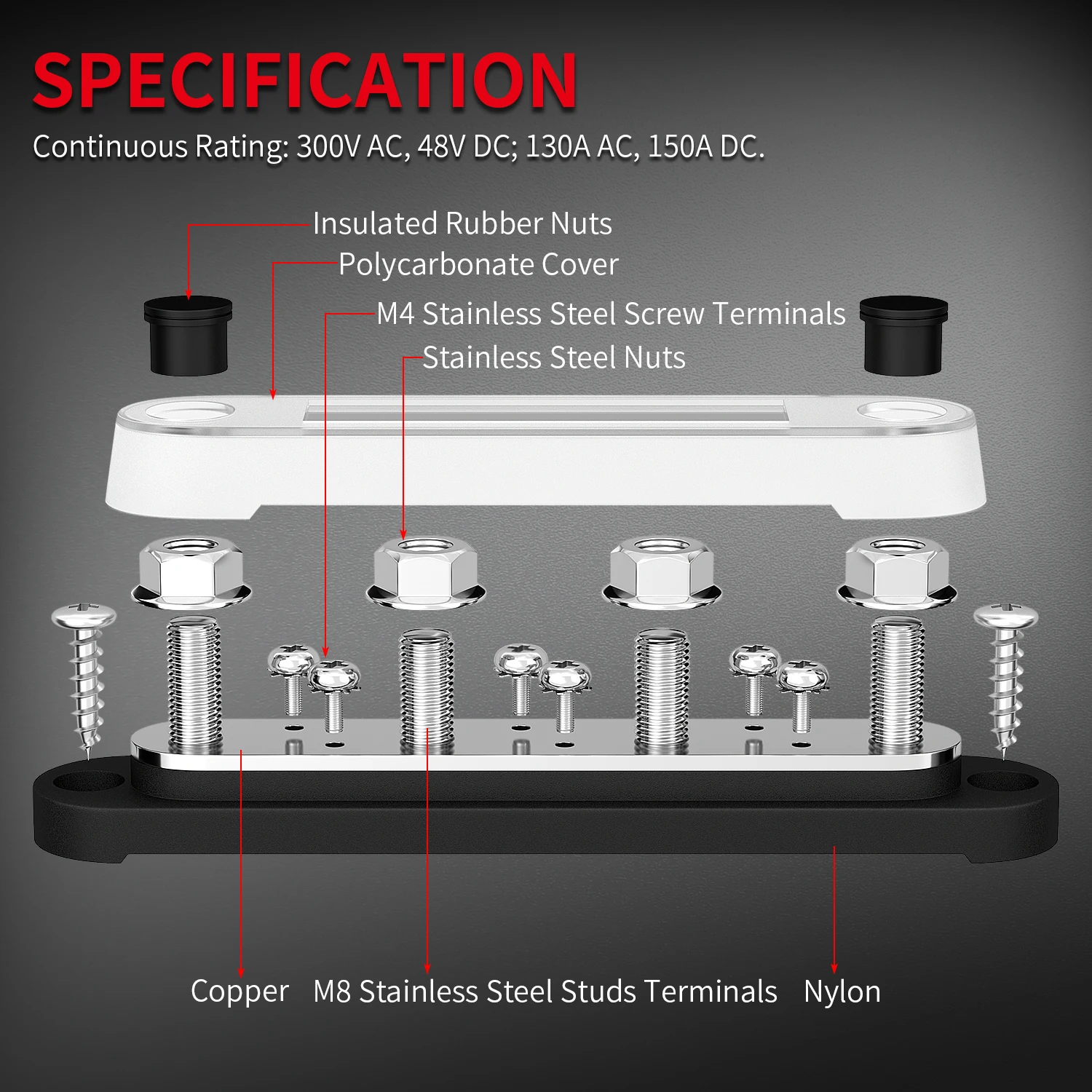 Bus Bar Terminal 150A Connector - Reliable and Efficient