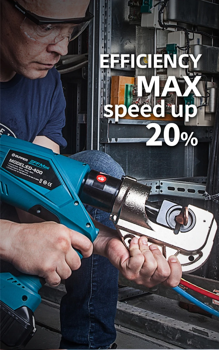 ZUPPER Portable Hydraulic Crimper - Battery Powered Tool