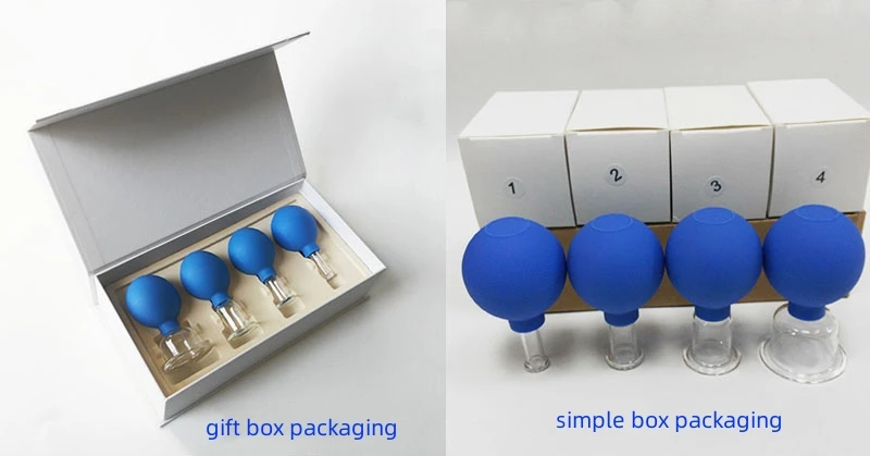 Household Body Hygroscopic Facial Pvc Cupping Ball Glass Cups 4 Pcs ...