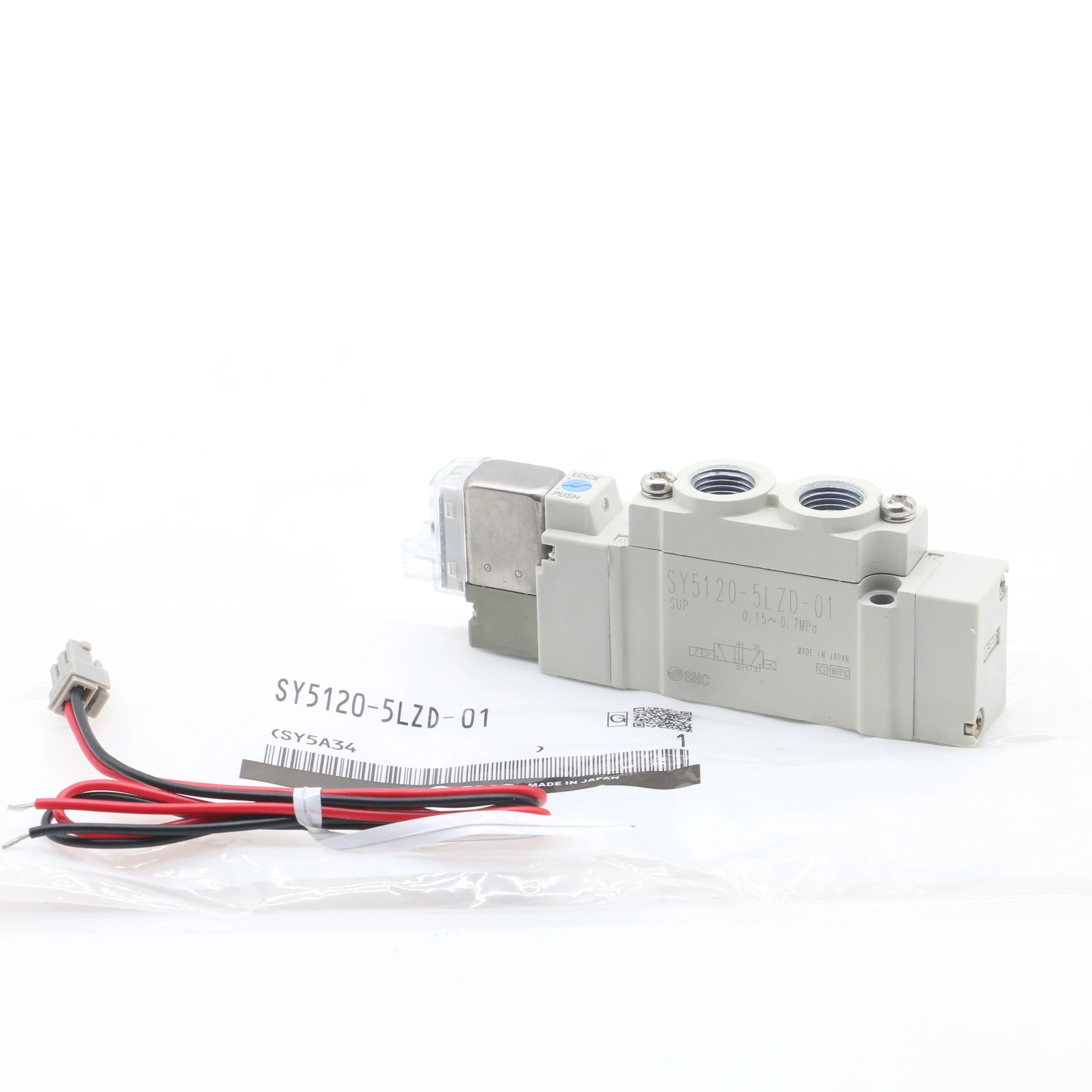 Smc Type Pneumatic Fitting Pneumatic Solenoid Valve Sy5120/3120/7120-5lzd/dzd/dz/01/02/m5c4/24 ...