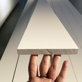 White Primed Finger Joint Pine Wood Trim Baseboard S4s 1x6 - Buy Wood ...