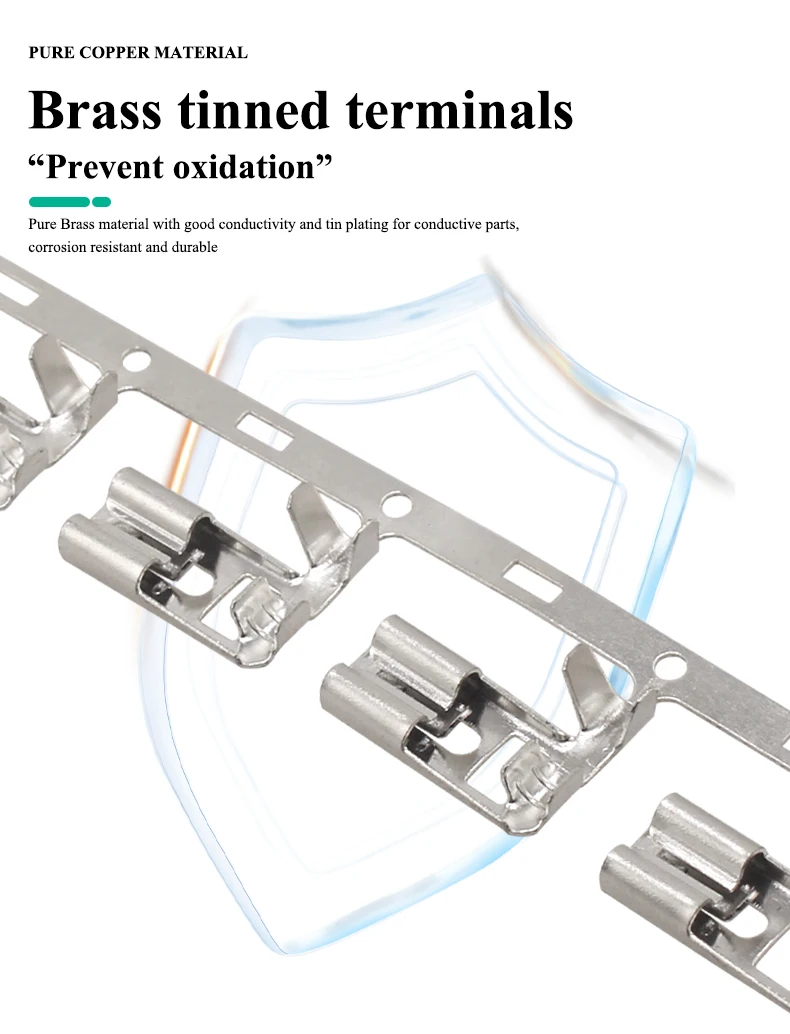 250 Flag Self Locking Terminal In Roll Brass Tin Plated Dj6227-j6.3 ...