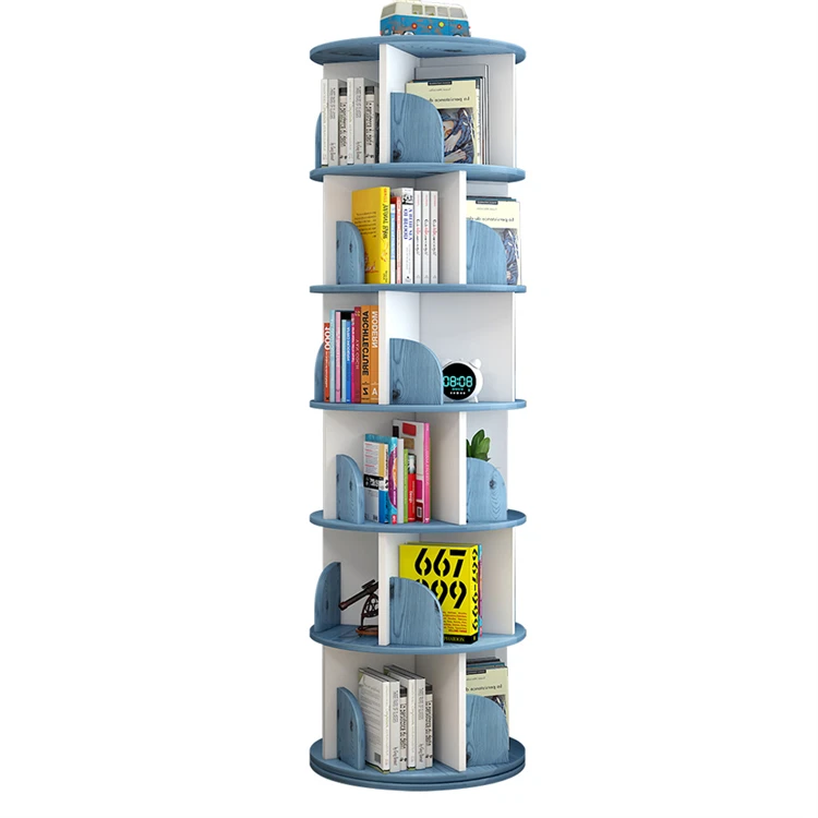 Creative Rotation 360 Bookcase Storage Rack Children's Storage Simple ...