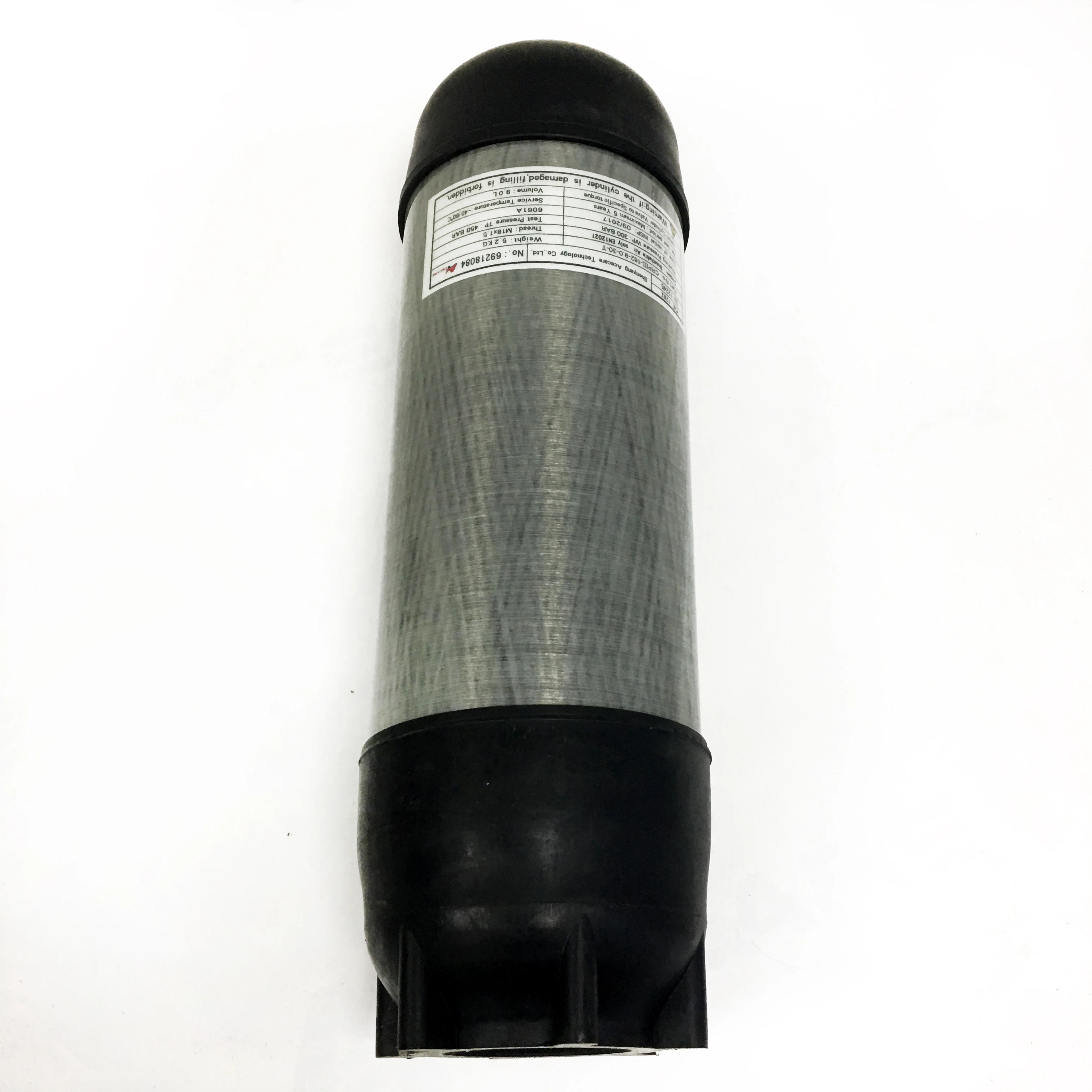 9L Oxygen Cylinder with Rubber Boots - 30mpa Scuba Diving Gear