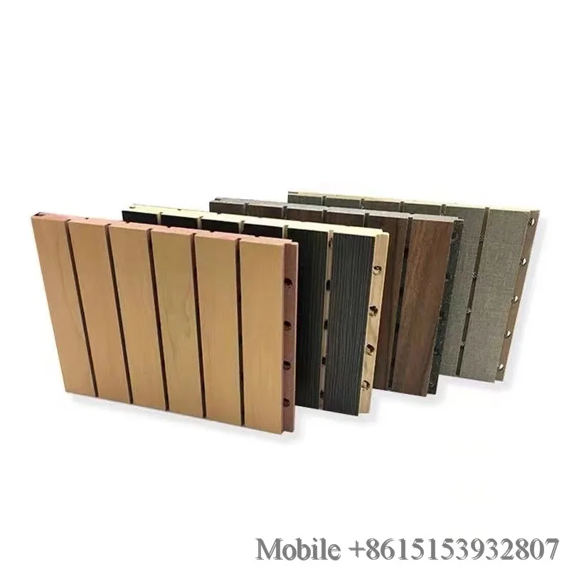 Anti Sound Absorb Wooden Wall Panel Mdf Acoustic Fluted Grooved Wall ...