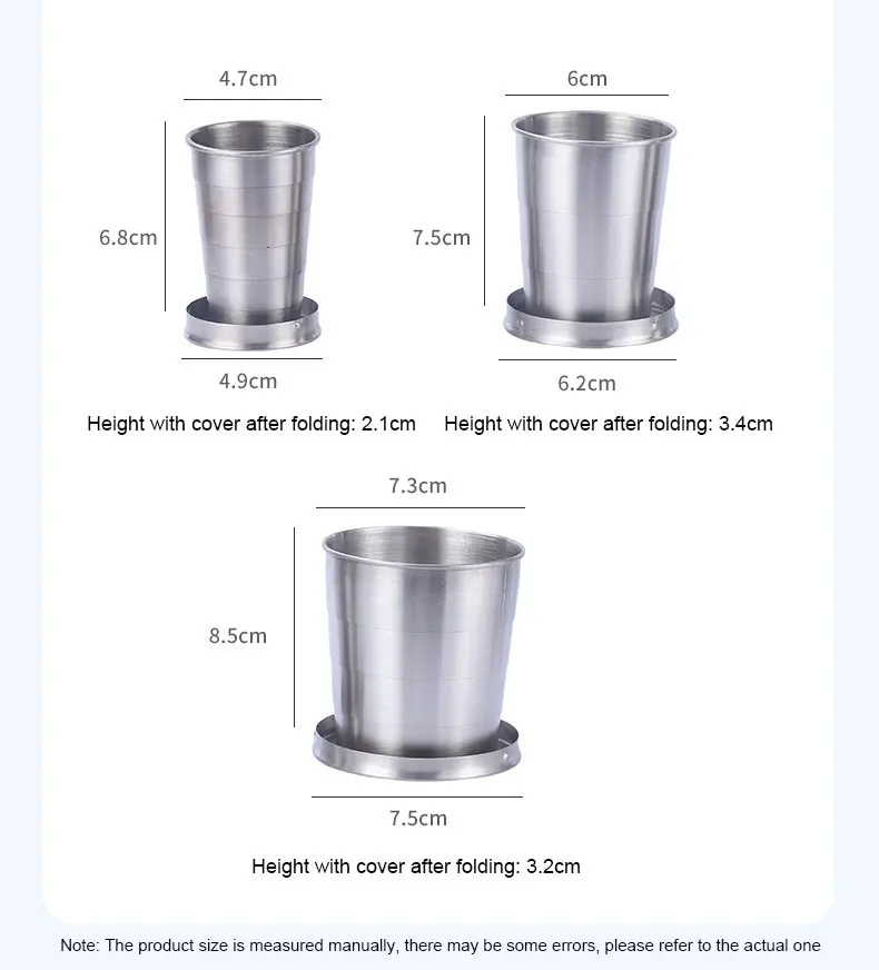 2023 Wholesale Logo Design Custom Telescopic Cup Travel Compression Cup ...