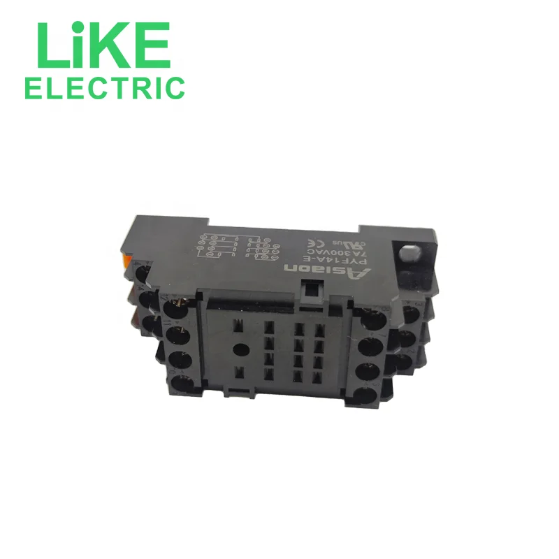 PYF14A-E Miniature Intermediate Relay Base Internal Copper Base 14 Pin ...