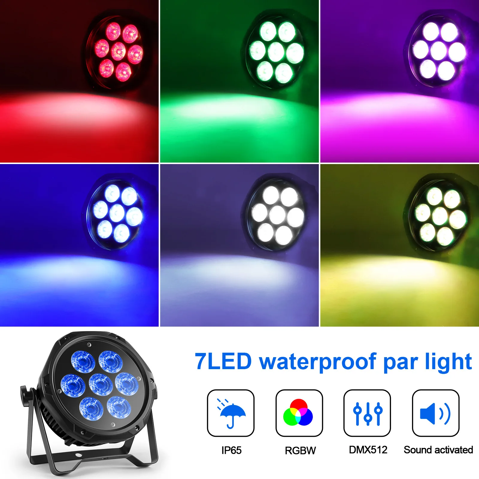 Waterproof Outdoor Par Bar Stage Light Led Flat Par 7x10w Rgbw 4in1dmx ...