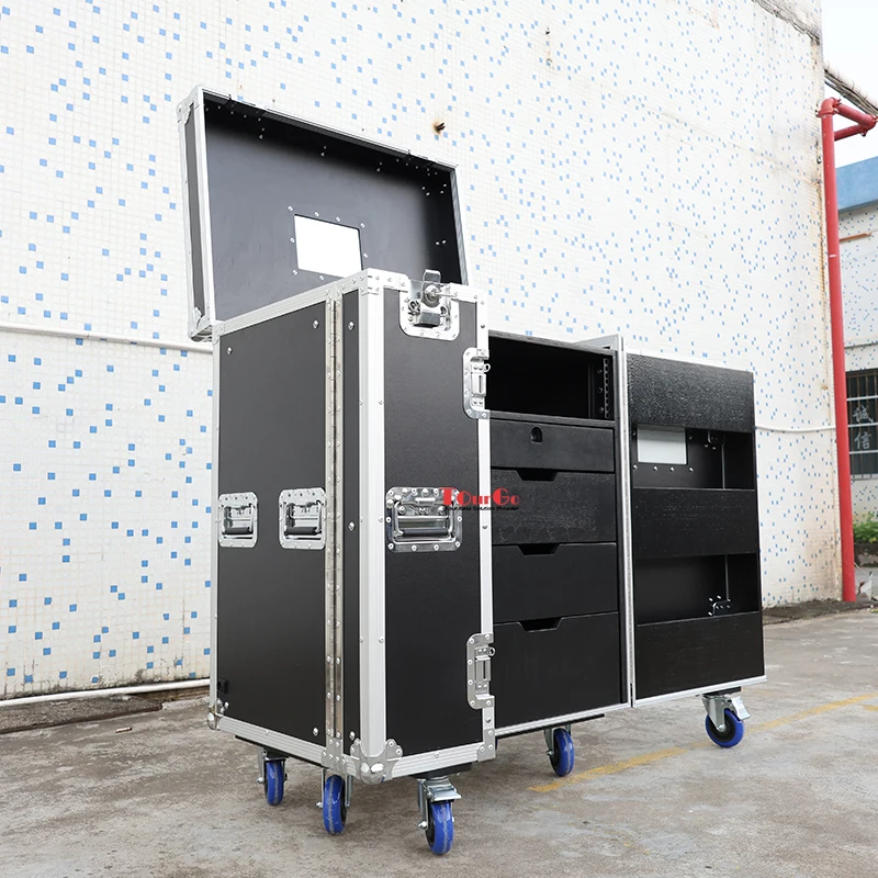 5 Drawers Backline Tool Flight Case - 3U Rack Space & Power