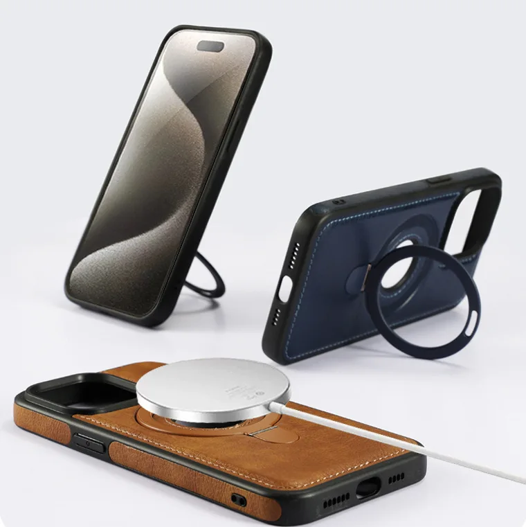 LeYi Luxury Business Pu Leather Shockproof Folding Stand Magnetic Phone ...