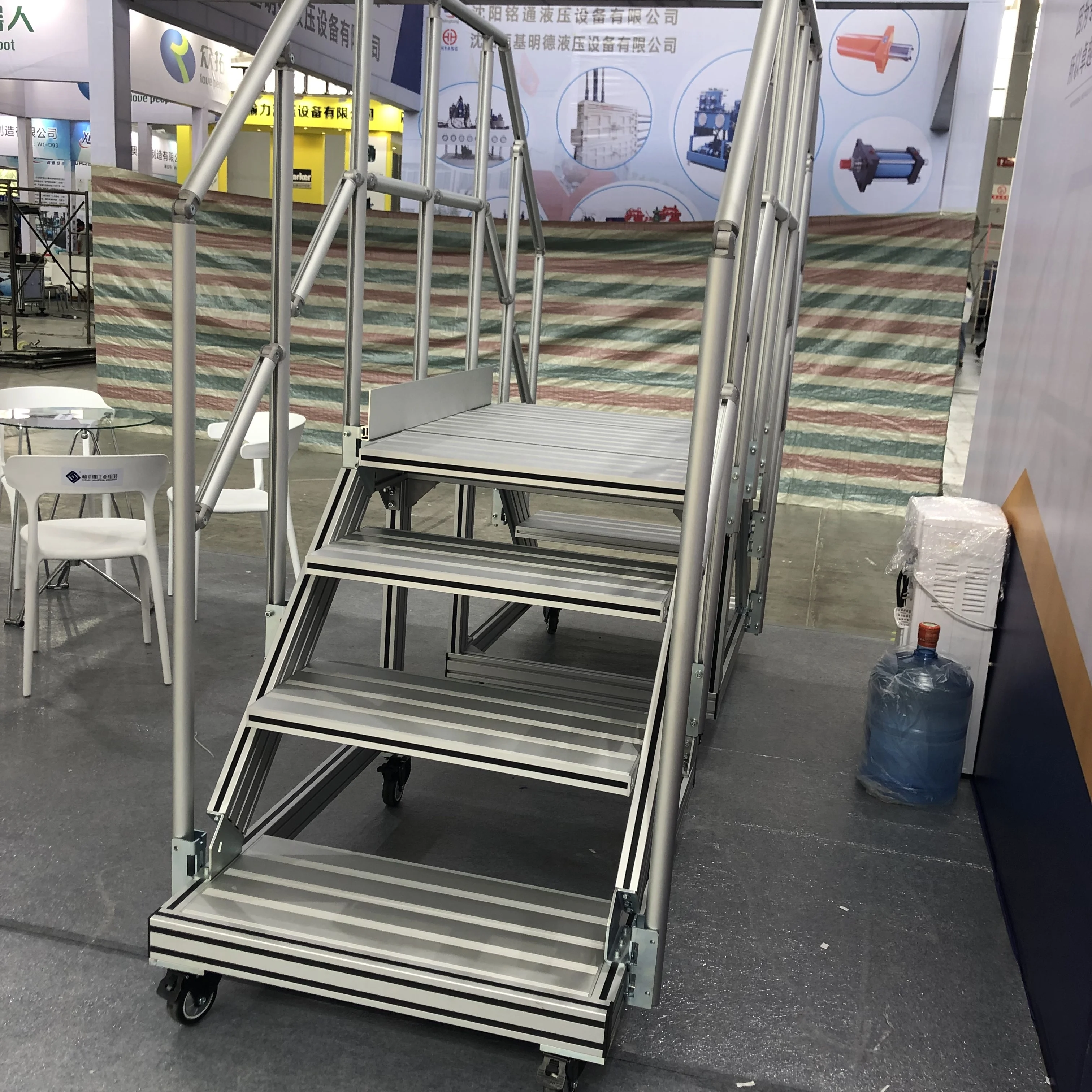 Aluminum Assembly Stair Railing Work Platform Oem With Handrails - Buy ...