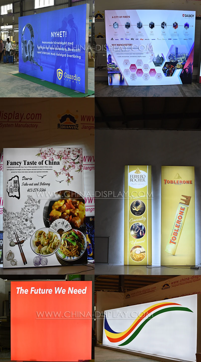 Trade Show Exhibition Booth Display Tension Fabric Backdrop Rectangular ...
