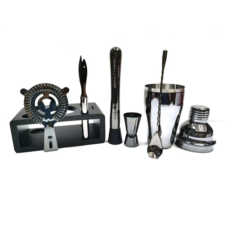 Customized Logo Premium Quality Stainless Steel Bartender Set Bar Tools ...