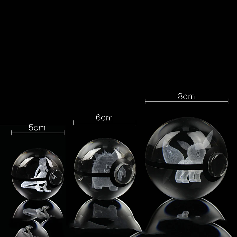 Glowing Pokeball - K9 Pokemon Crystal 3D Gift for Christmas