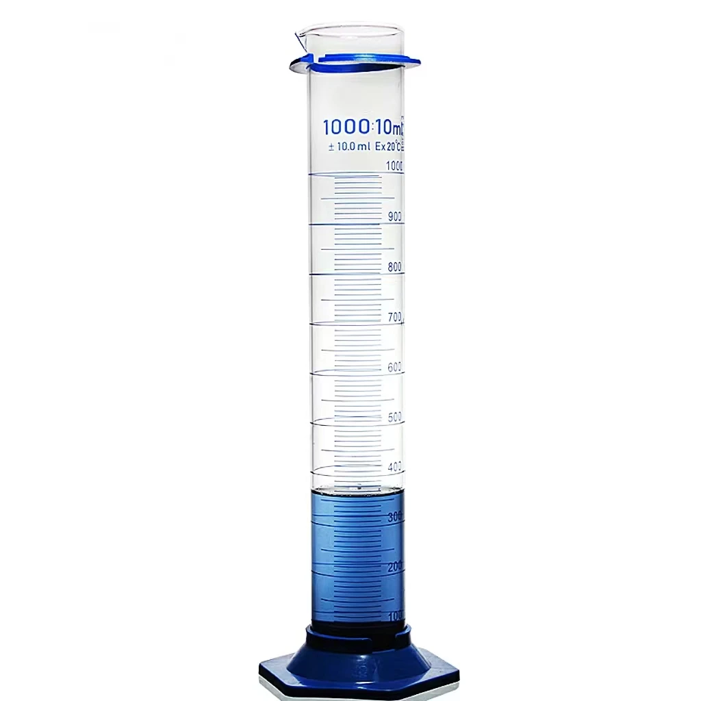 Tiandi Lab Glass Graduated Cylinder - 100 Ml with Bumper Guard