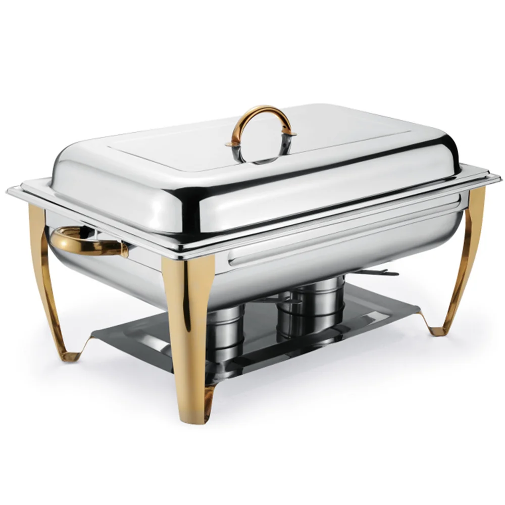 Golden Chafing Dish Buffet Set Stainless Steel Food Warmer Buffet ...