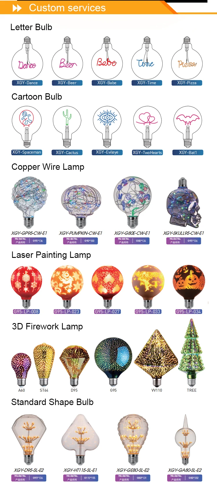 Unique Energy Saving 2200k G125 Wedding Decoration Led Light Bulbs ...