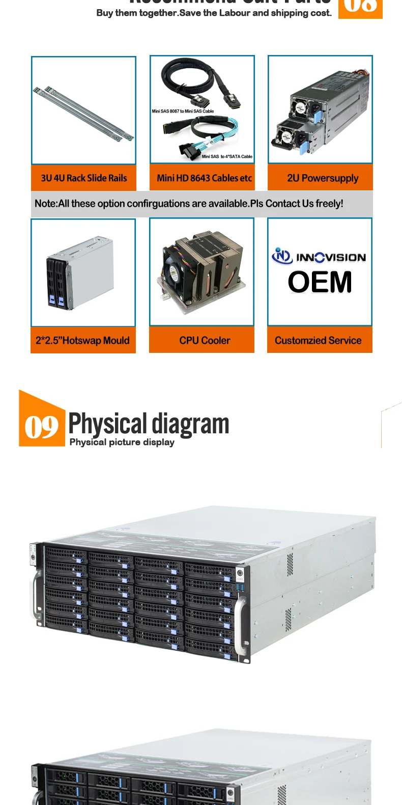 Huge Data Storage with 24 Hotswap Bays - 4U Rack Server Case