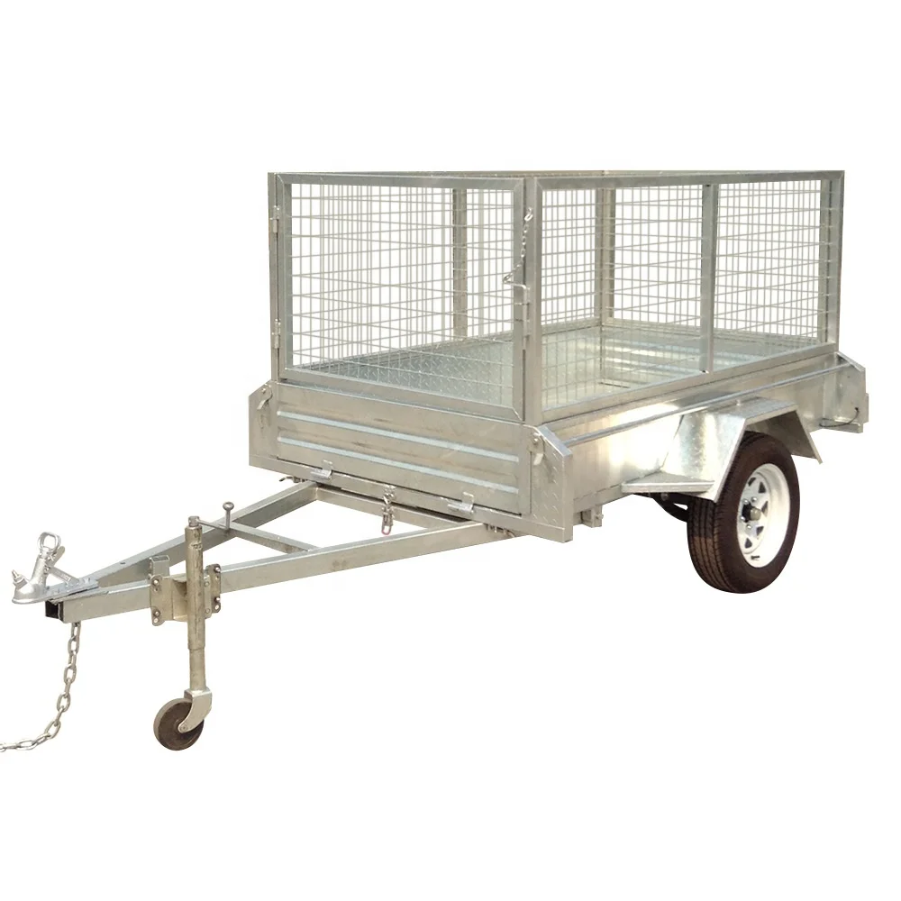 8x5 Single Axle Box Trailer Drawbar Tipping| Alibaba.com