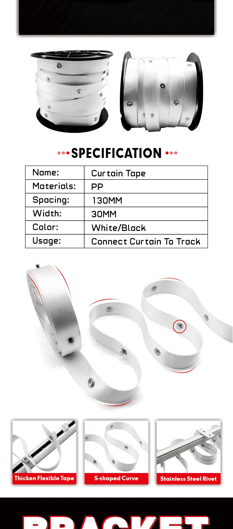 Jieying Ceiling Double Curtain Track Pvc Double Curtain Rod Ceiling ...