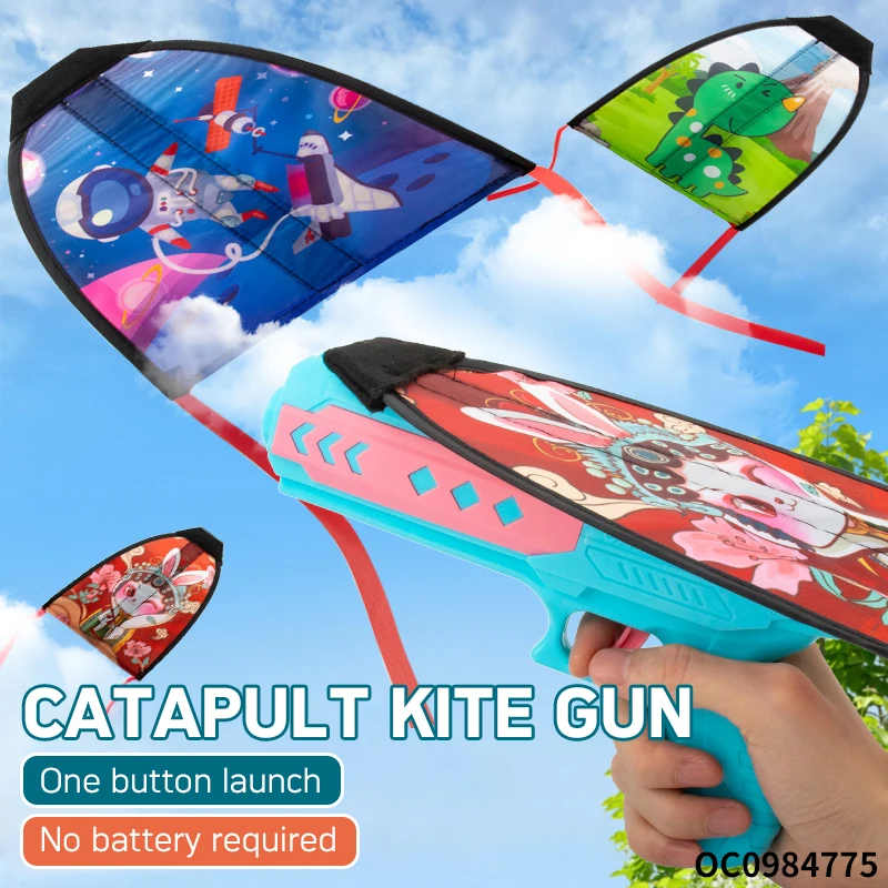 Funny Outdoor Contest Catapult Shooting Kite Gun Flying Kite Toy for ...