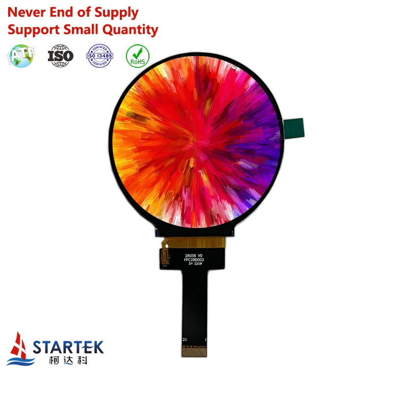 Round Display 480*480 Mipi Or Rgb Interface Ips 2.8 Inch Circular Lcd ...