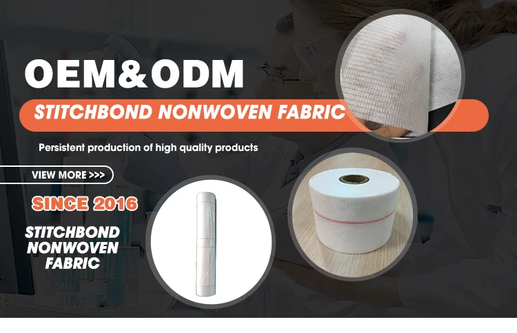 100% Rpet Stitchbond Fabric Roof Cover Fabric 100% Polyester Stitchbond ...