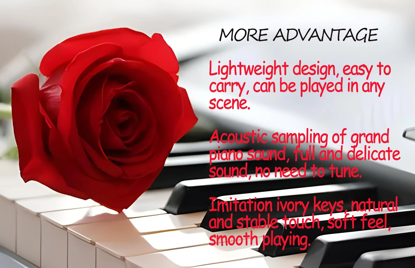 Ym-a13l Digital Piano 88-key Standard Touch Keyboard Full Flip Design ...